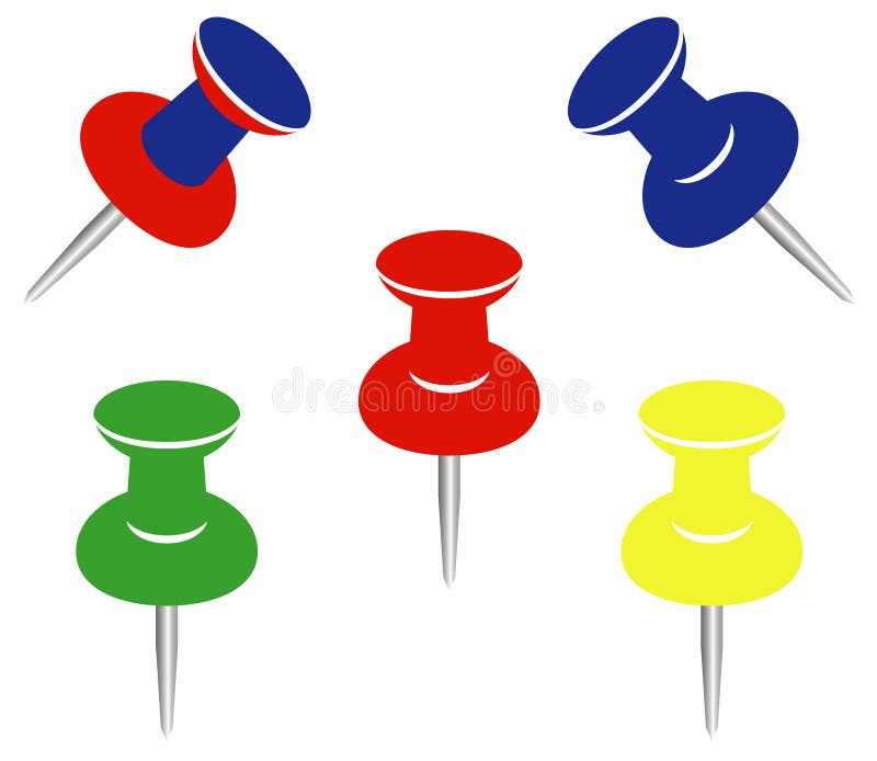 Chincheta. ilustración del vector. Ilustración de conjunto - 11110889