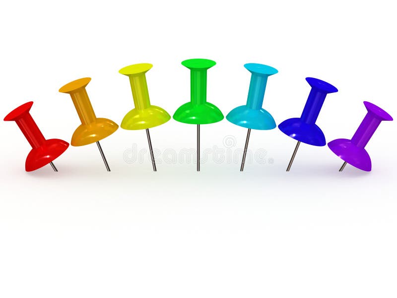 Chincheta del color 3d imagen de archivo. Imagen de fondos - 4601071