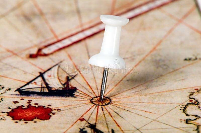 Chincheta En El Mapa Del Mundo Imagen de archivo - Imagen de ...