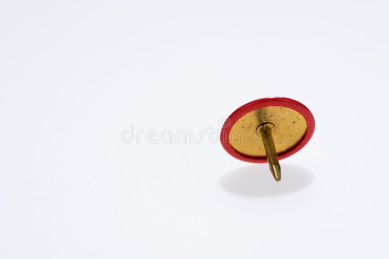 Chincheta Roja Aislada En El Fondo Blanco Foto de archivo - Imagen de ...