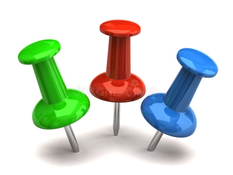 Chincheta Azul De La Diversión En Blanco Stock de ilustración ...