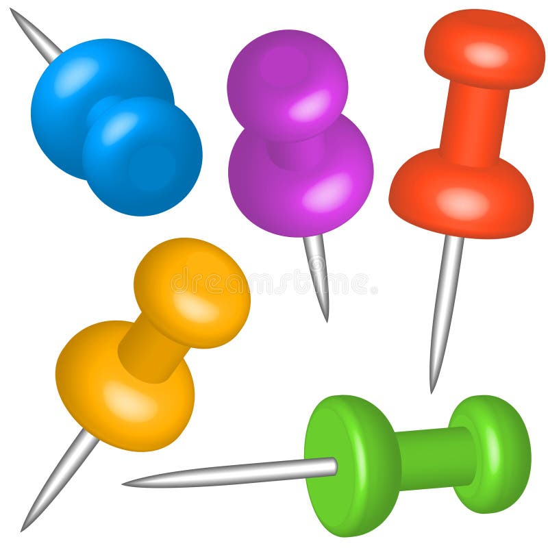 Chinchetas ilustración del vector. Ilustración de objetos - 35734717