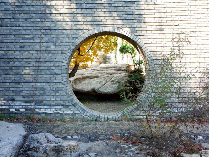 Chines style moon gate stock photo. Image of chinese - 61680190