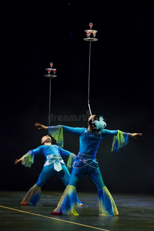 Chinese Acrobatic Performance, the Balancing Act Editorial Photo ...