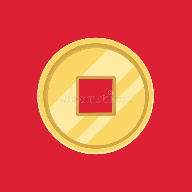 Chinese Ancient Antique Coin Vector Illustration Stock Vector ...
