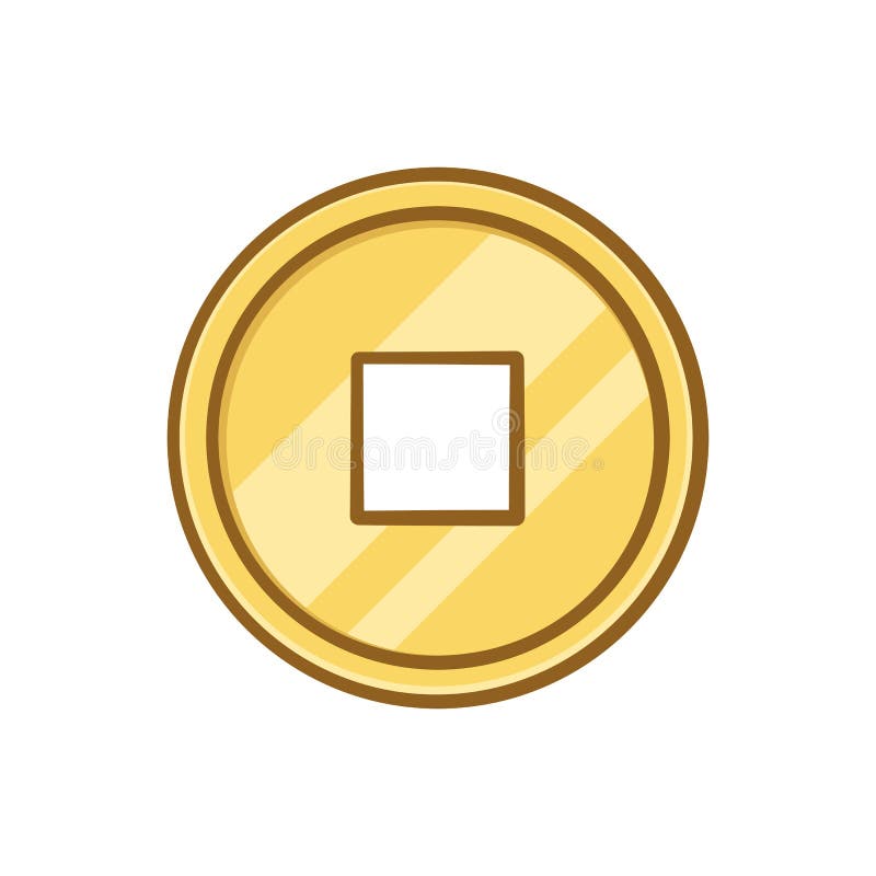 Chinese Ancient Antique Coin Vector Illustration Stock Vector ...