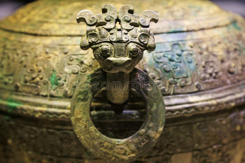 Chinese Ancient Bronze Crafts Stock Image - Image of cultural ...