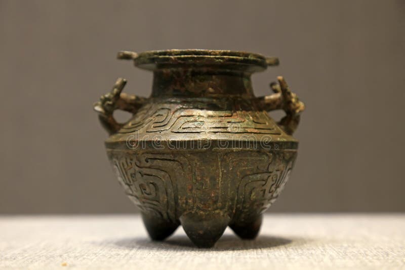 Chinese Ancient Bronze Crafts Stock Photo - Image of unearthed ...