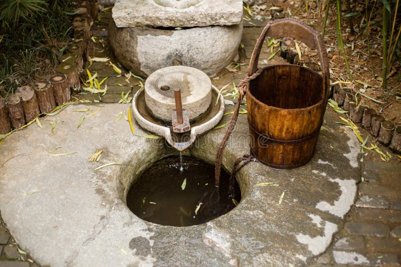 Chinese ancient bucket stock photo. Image of medieval - 105775342