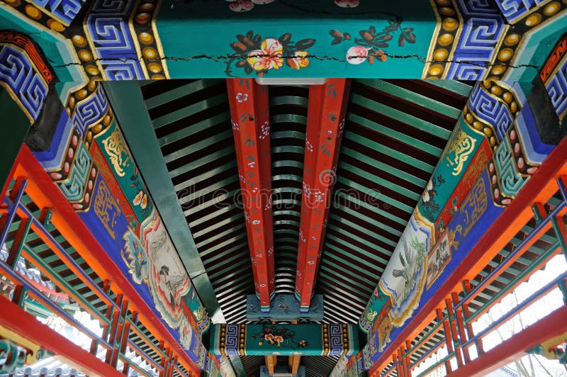 Chinese Ancient Building Interior Stock Photo - Image of construction ...