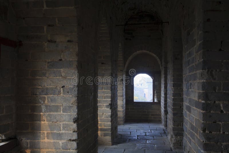 Chinese Ancient Buildings, the Great Wall Stock Image - Image of famous ...