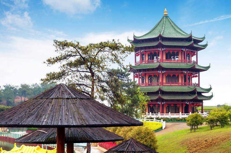 Chinese Ancient Buildings of Local Stock Image - Image of china, asia ...