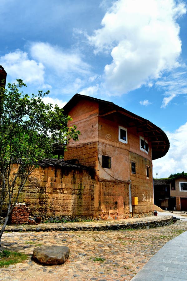 Chinese Ancient Circular Building Stock Image - Image of circular, tile ...