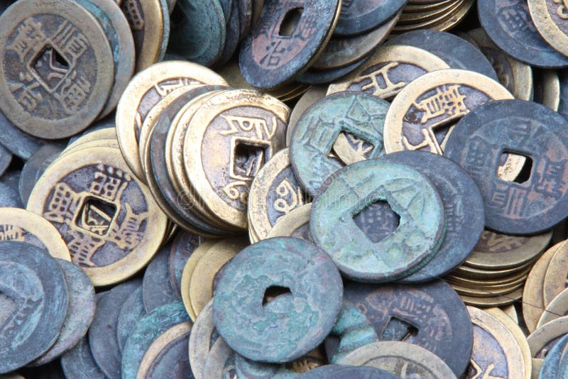 Chinese ancient coins stock photo. Image of ancient, currency - 27570562