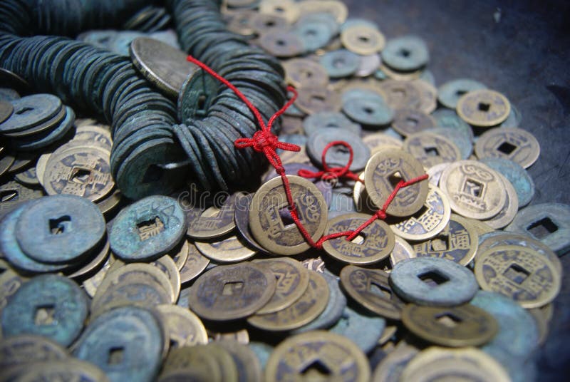 Chinese ancient coins stock image. Image of coins, still - 41010421