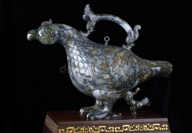 Chinese Ancient Jade Carving Stock Photo - Image of jadite, ancient ...