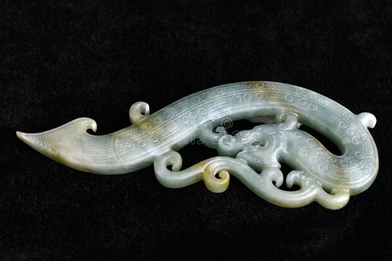 Chinese Ancient Jade Carving Art Stock Photo - Image of sculpture ...
