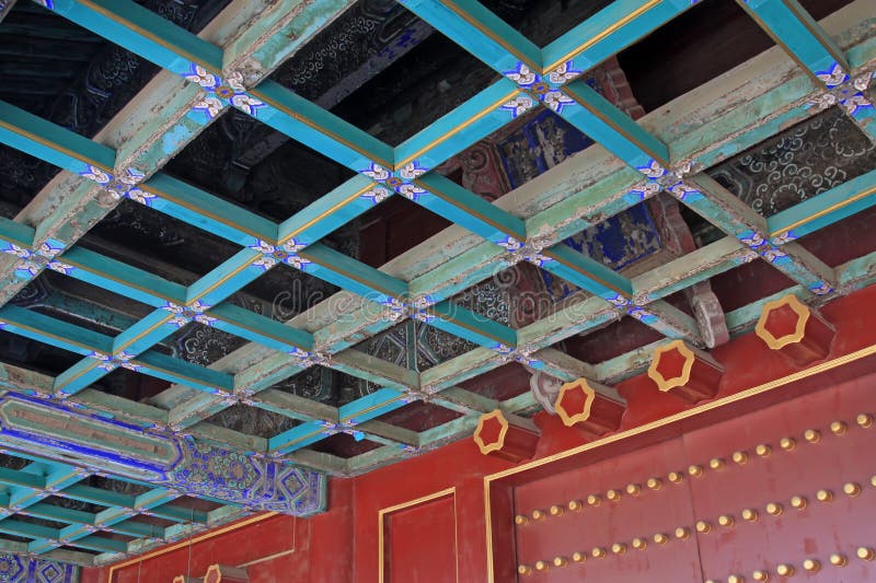 Chinese Ancient Palace Ceiling Stock Image - Image of china ...