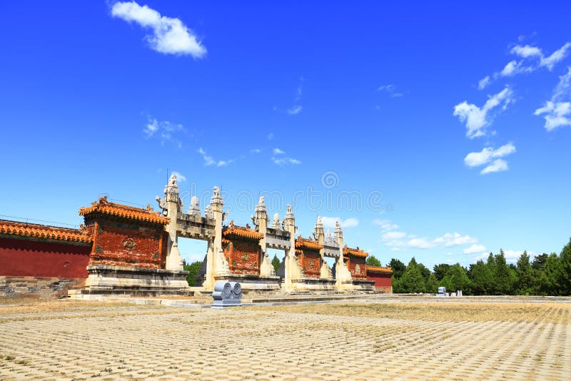 Chinese ancient stone arch stock photo. Image of qing - 178510286