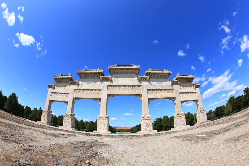 Chinese ancient stone arch stock photo. Image of cultural - 178510664