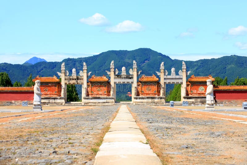 Chinese ancient stone arch stock photo. Image of archway - 178510974