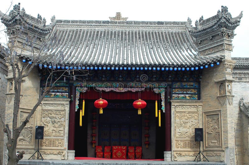 Chinese ancient theater stock image. Image of building - 13086753
