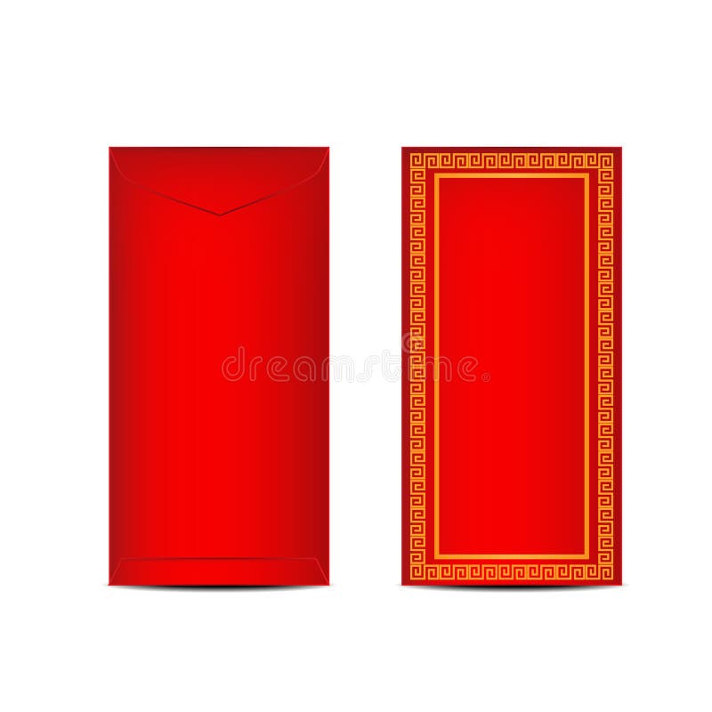 Chinese Ang Pao or Red Envelope Stock Vector - Illustration of vector ...
