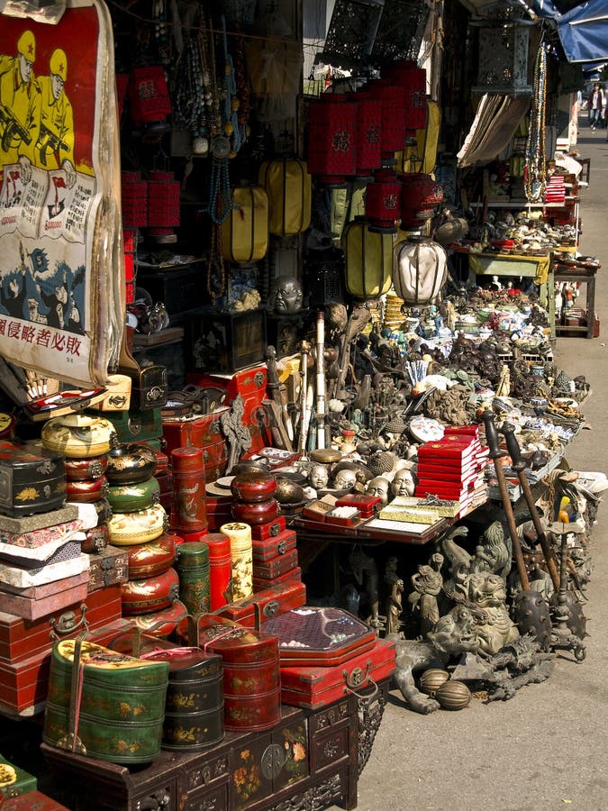 Chinese antique market stock image. Image of road, bible - 3547765