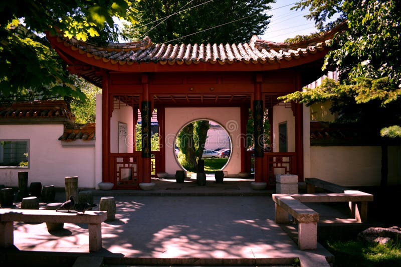 Chinese Arbor in St. Petersburg Stock Image - Image of japan, garden ...