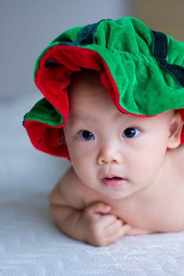 Chinese baby stock image. Image of diaper, expression - 14292645