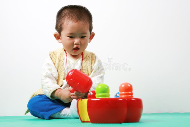 Chinese baby stock image. Image of joyful, jolly, childcare - 6700419