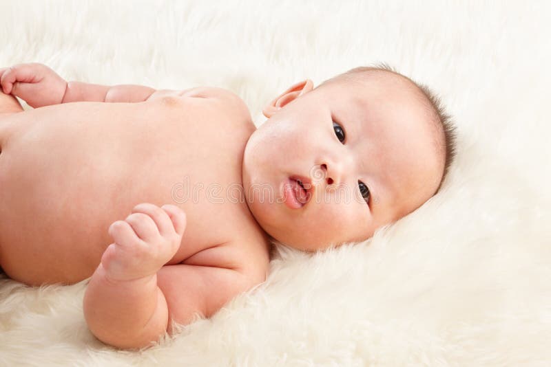 Chinese baby face smirking stock photo. Image of looking - 19376676
