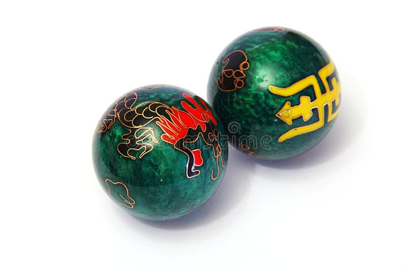 Chinese balls stock image. Image of jade, painted, laquer - 241549