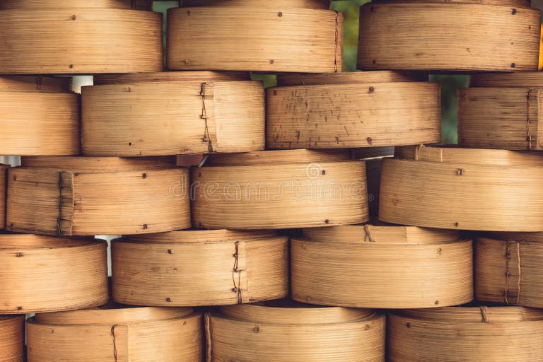 Chinese Bamboo Steamer for Steaming Chinese Food Stock Photo - Image of ...