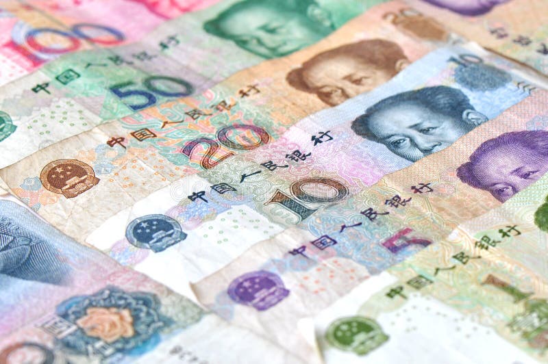 Chinese banknotes stock image. Image of worn, wealth - 20402787