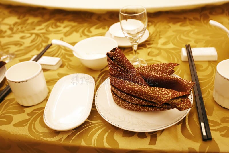 Chinese Banquet Table Setting. Stock Photo - Image of banquet, china ...