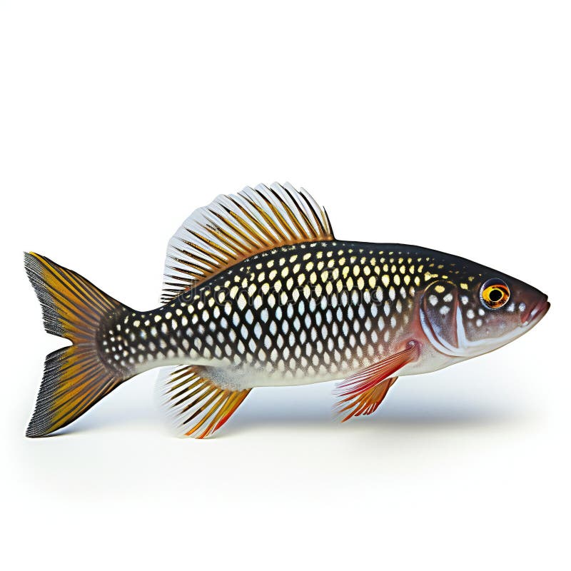 Barb Fish Isolated on White or Transparent Background. Close-up of ...