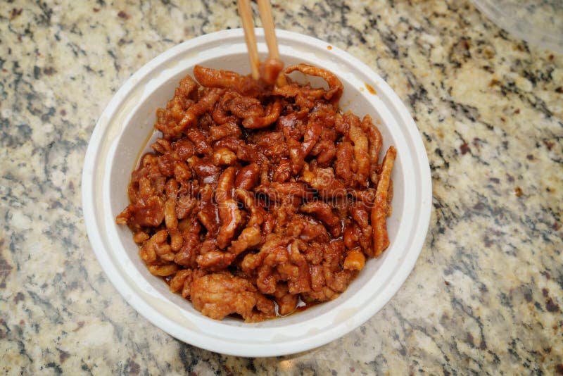 Chinese Beijing Food -Sauce Meat Stock Photo - Image of protein ...