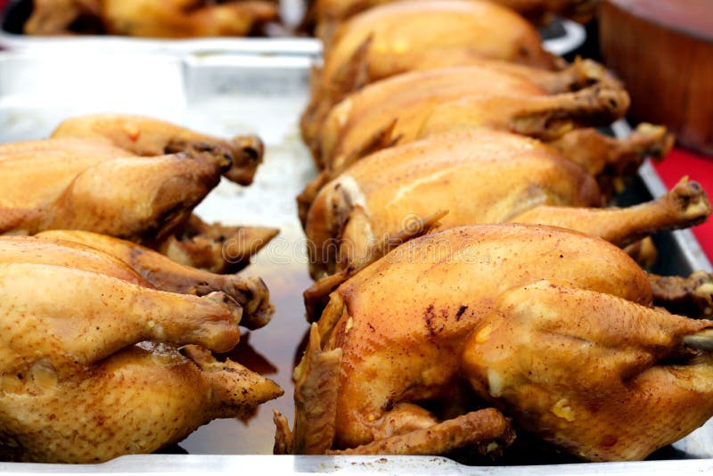 Boiled Chickens Hanging, Cooked Chicken Hanging, Chicken Bones, Chicken ...