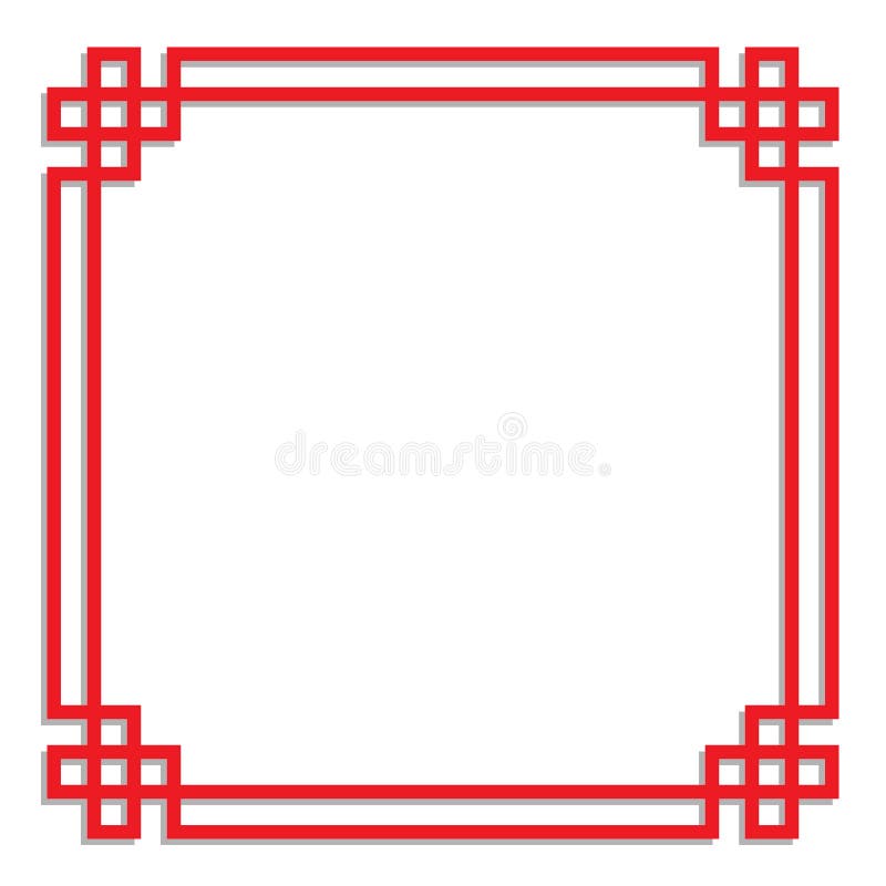3D chinese border frame stock vector. Illustration of deco - 116794013