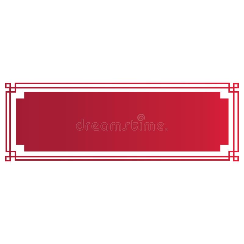 Chinese Border Illustration Isolated on White Background. Vector ...