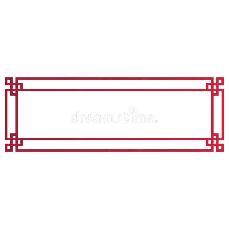 Chinese Border Illustration Isolated on White Background. Vector ...