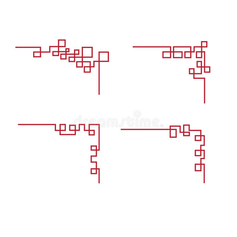 Chinese Border Vector Illustration Stock Vector - Illustration of ...