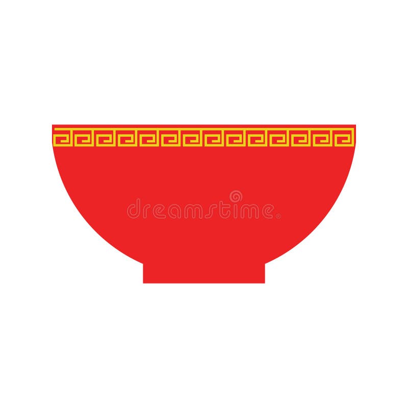 Chinese Bowl. Vector Illustration Decorative Design Stock Illustration ...