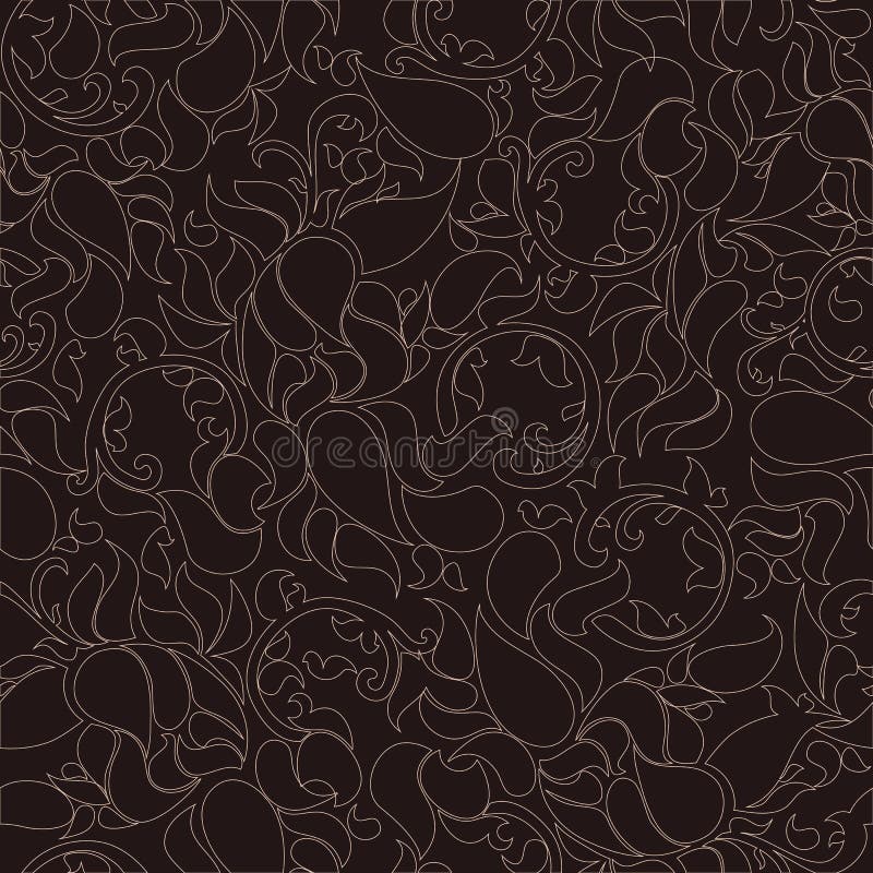 Chinese Brown Contour Seamless Texture Stock Vector - Illustration of ...