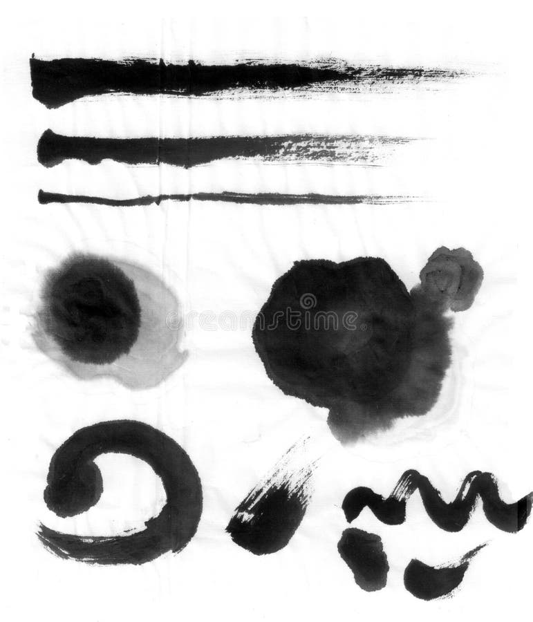 Chinese brush ink stock illustration. Illustration of calligraphy ...
