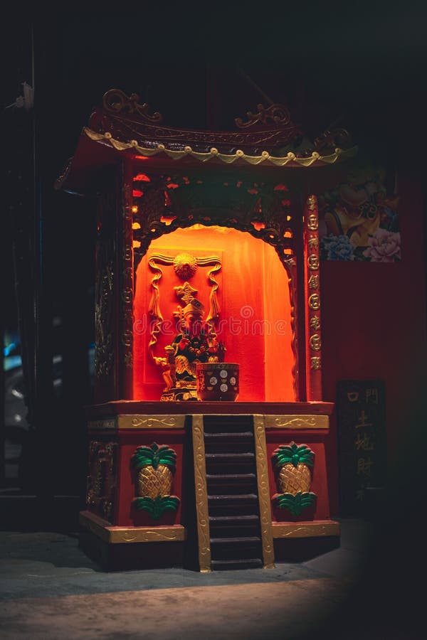 Chinese Buddhist Altar for Prayer Stock Photo - Image of chinese ...