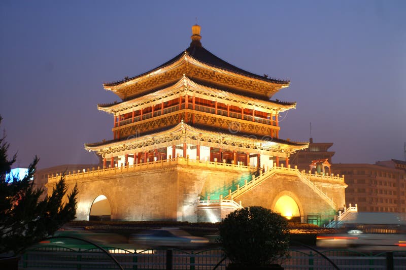 Chinese building stock image. Image of chinese, trip, night - 5247887