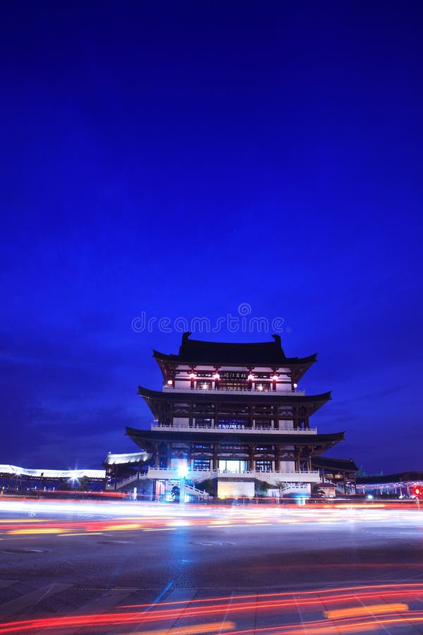 Chinese building stock image. Image of temple, evening - 7261847