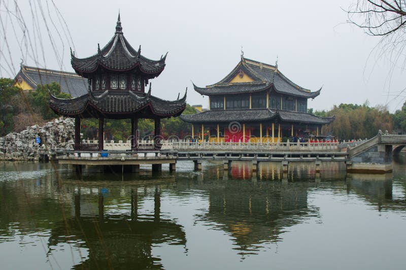 Chinese building stock image. Image of pavilion, temple - 38013323